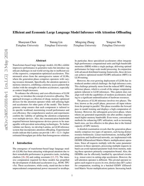 Efficient And Economic Large Language Model Inference With Attention