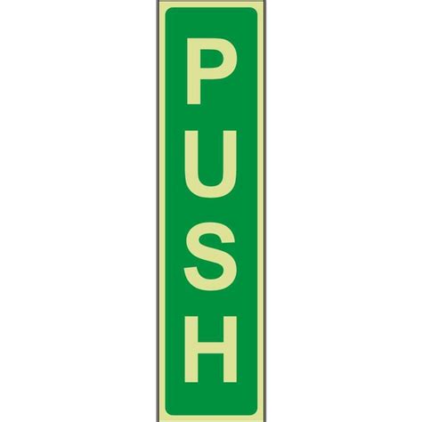 Push Exit Push Pull Stickers Photoluminescent Fire Safety Labels