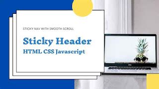 Sticky Header Using HTML CSS Javascript