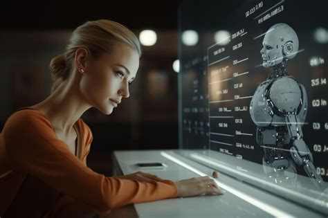 premium photo a virtual assistant using machine learning to generative ai
