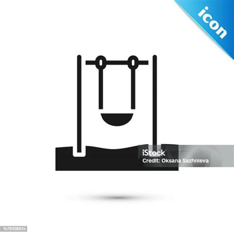 흰색 배경에 고립 된 놀이터 아이콘에 아이들을위한 회색 스윙 야외 엔터테인먼트 장비 벡터 0명에 대한 스톡 벡터 아트 및 기타 이미지 Istock