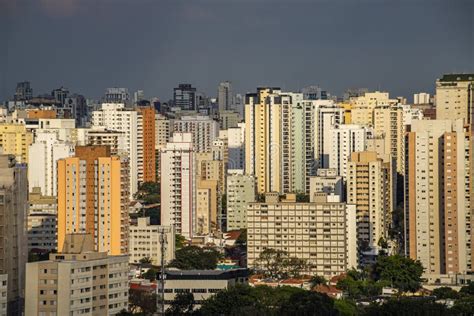 Building Wall In The Big City Sao Paulo City Brazil Stock Image