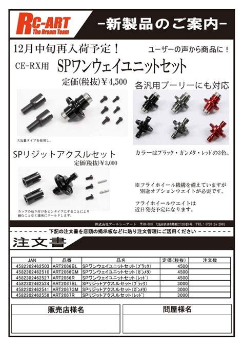 RC Art CE RX Aluminum Parts D2 Yanki Dori