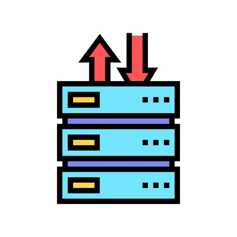 Data Center Color Icon Vector Illustration 10301835 Vector Art At Vecteezy