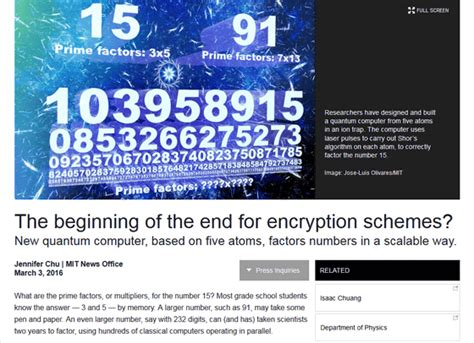 Quantum Computer With Ability To Decipher Current Encryption Method In