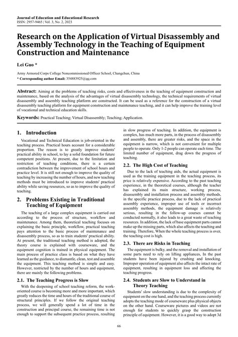 Pdf Research On The Application Of Virtual Disassembly And Assembly Technology In The Teaching