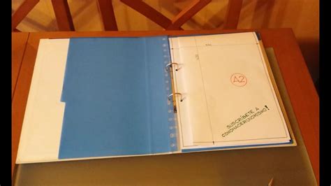 How To Fold A2 To Fit In A4 Ring Binder Youtube