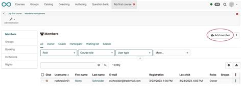 My First Course Openolat Documentation