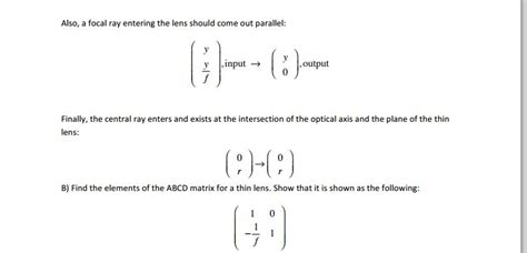 Solved Problem 3 Abcd Matrix One Way To Describe The