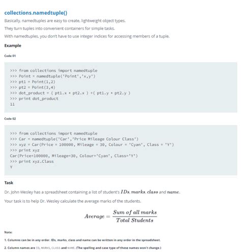 Python Hackerrank 문제 32 Collectionsnamedtuple 네이버 블로그 Python Hackerrank 문제 32 Collectionsnamedtuple 네이버 블로그