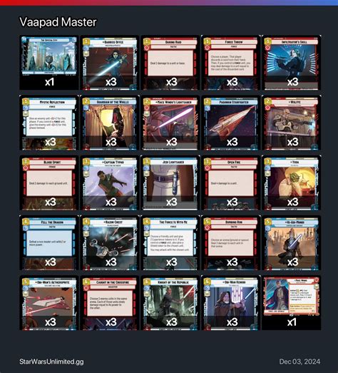 Vaapad Master Star Wars Unlimited Tcg