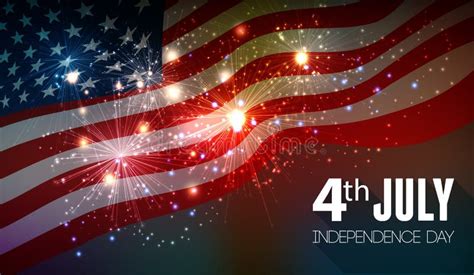Fireworks Background For 4th Of July Stock Vector Illustration Of