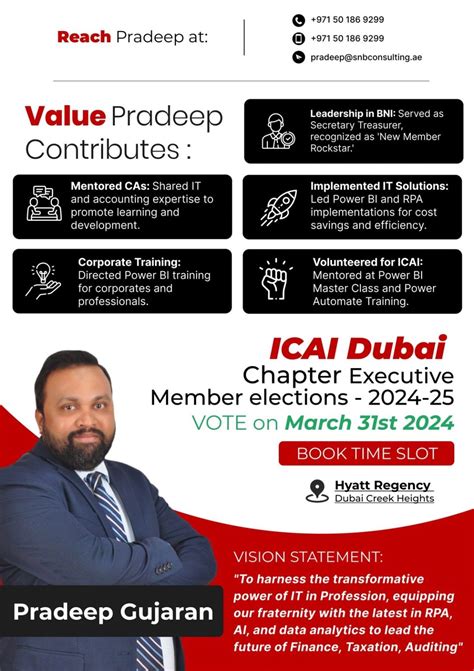 Ca Pradeep Gujaran On Linkedin Voteforpradeep Icaidubaielections2024