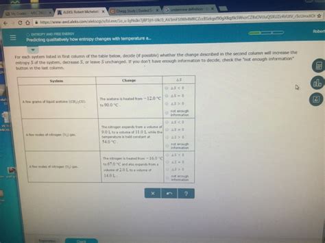 Solved For Each System Listed In First Column Of The Tabl