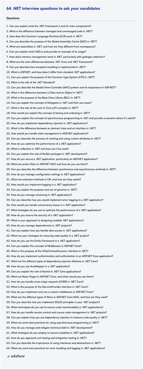 64 interview questions adaface