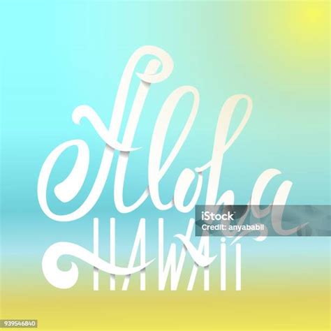 알로하 하와이 글자 휴일 비문입니다 벡터 일러스트입니다 0명에 대한 스톡 벡터 아트 및 기타 이미지 0명 그라데이션 대화