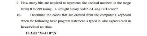 Solved How Many Bits Are Required To Represents The Chegg