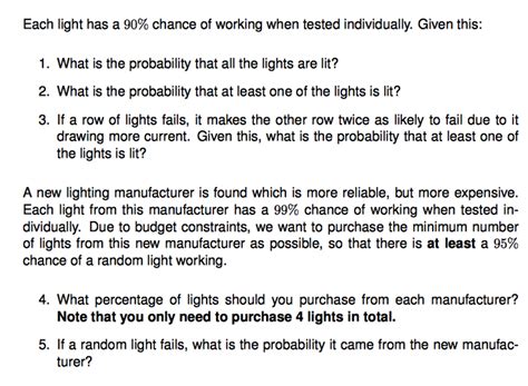 Solved A Lighting System Shown Below Is Being Designed If Chegg