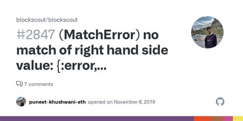matcherror no match of right hand side value { error econnrefused