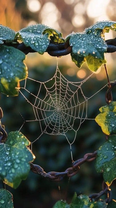 Free Dewy Spider Web Image Dew Web Spider Download At Stockcake