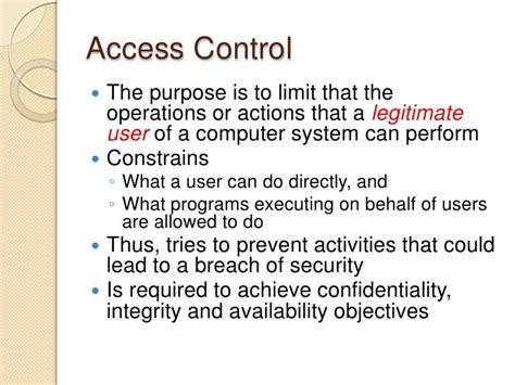 access control principles and practice