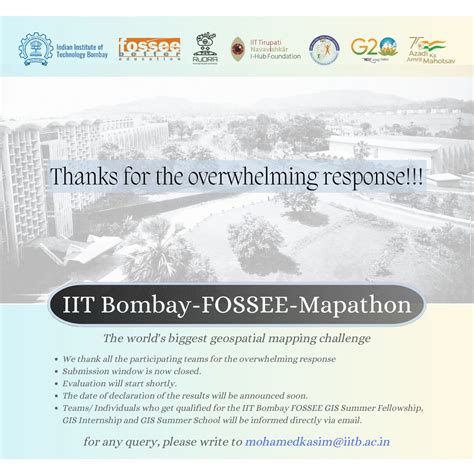Fossee On Linkedin India Iitbombay Fossee Geospatial Mapathon