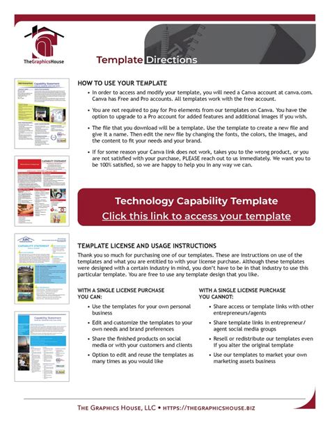 Technology Capability Statement Template Government Marketing Canva