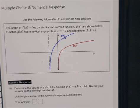 solved multiple choice and numerical response use the