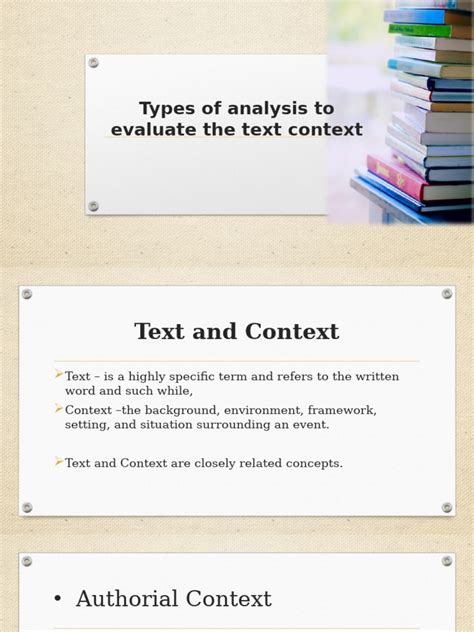 Types Of Analysis To Evaluate The Text Context Autosaved Pdf