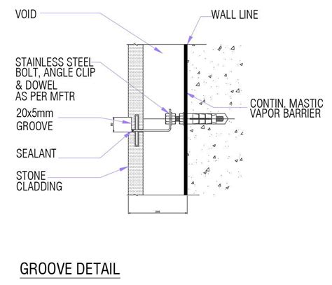 Groove Detail In Autocad 2d Drawing Cad File Dwg File
