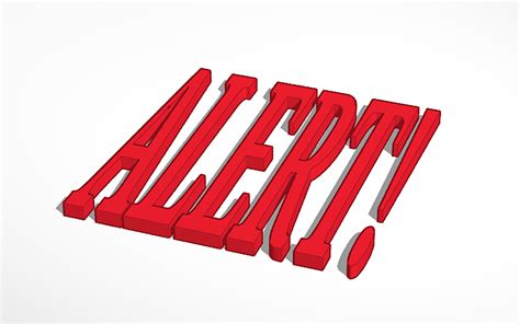 3d Design Alert Tinkercad
