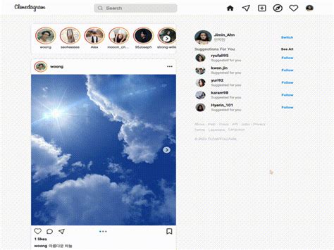 Github Sangwon Organizationinstagram Clone 인스타그램 클론코딩