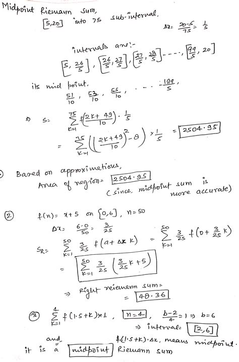 Solved Use Sigma Notation To Write The Following Riemann Sum Then