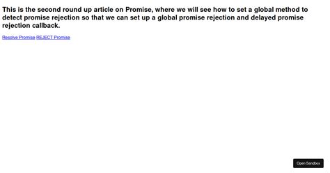 Promise Advanced Codesandbox