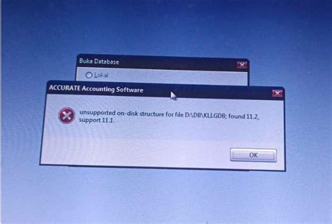 Mengatasi Kesalahan Unsupport On Disk Structure For File Xxx Pada Accurate SUNARMIN SE