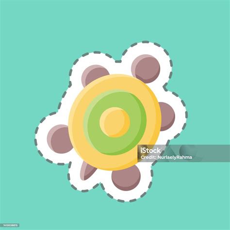 스티커 라인 컷 거북이 고기 해산물 기호에 적합합니다 편집 가능한 간단한 디자인 디자인 템플릿 벡터 간단한 그림 가리비에 대한