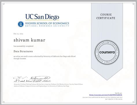 completed data structures course on coursera shivam kumar posted on