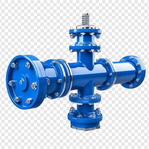 Blue Pipe Network With Multiple Connections Premium Ai Generated Psd