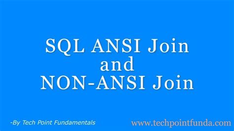 Understanding Ansi Join In Sql