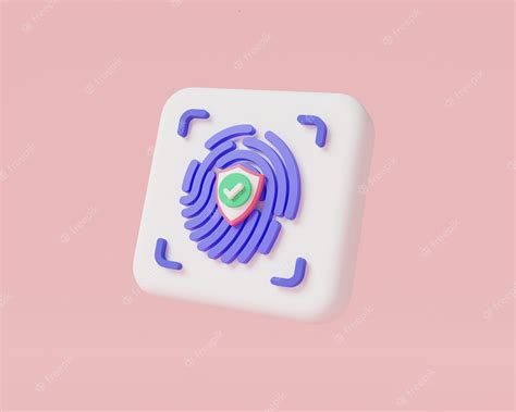 Premium Photo Fingerprint Icon With Shield Protection And Checkmark