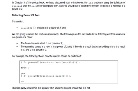 In Chapter 3 Of The Prolog Book We Have Discussed