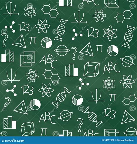 Green School Board Stock Vector Illustration Of Mathematics 94337350