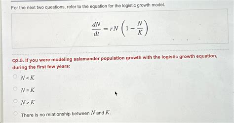 Solved For The Next Two Questions Refer To The Equation For