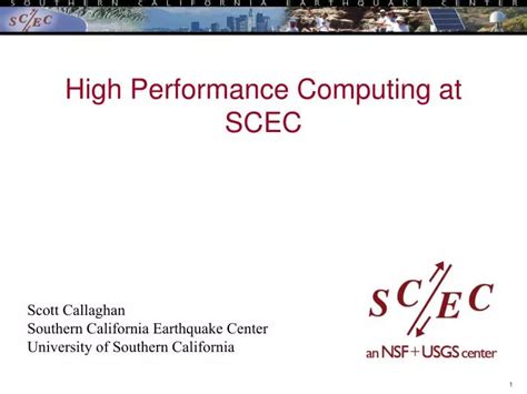 Ppt High Performance Computing At Scec Powerpoint Presentation Free