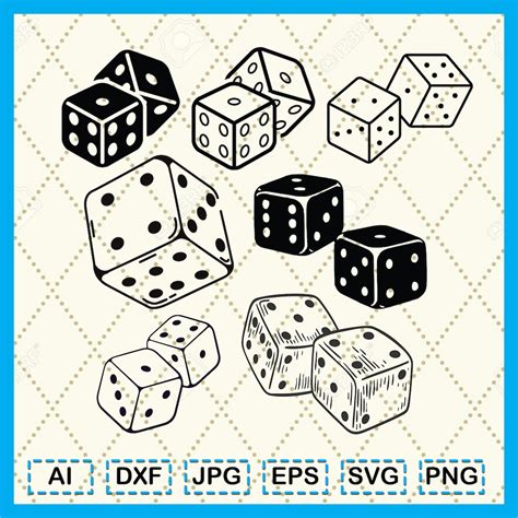 Dice Svg Dice Clipart Dice Svg Bundle Dice Cricut Dice