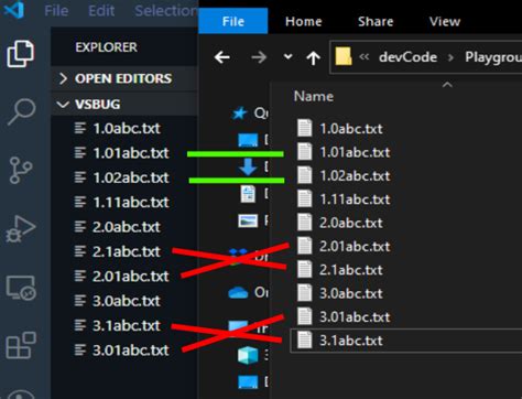 File Are Not Sorted In Ascending Order For Numeric File Name Issue Microsoft Vscode