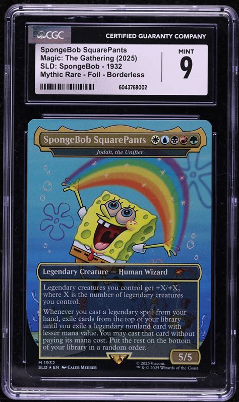 2025 Mtg Sld Spongebob Foil Borderless Spongebob Squarepants 1932 Cgc 9 Mint On Fanatics Collect