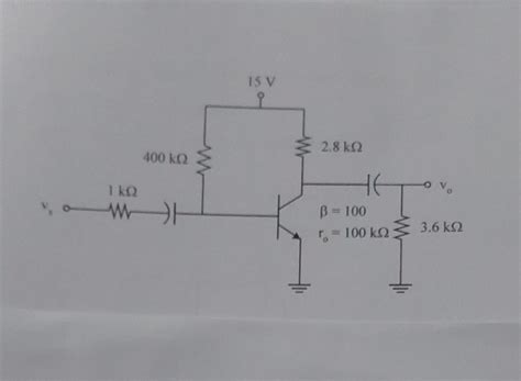 Solved A Sketch Ac Equivalent Circuit Using Re Model B Chegg Com