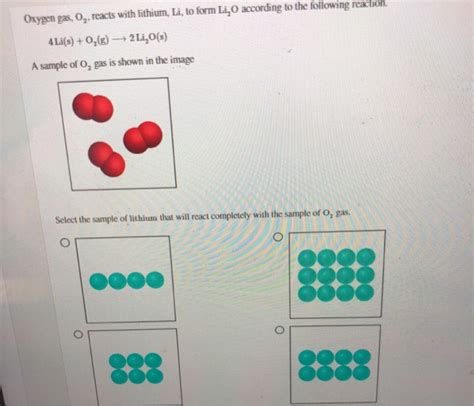 solved according to the following reaction oxygen gas 0