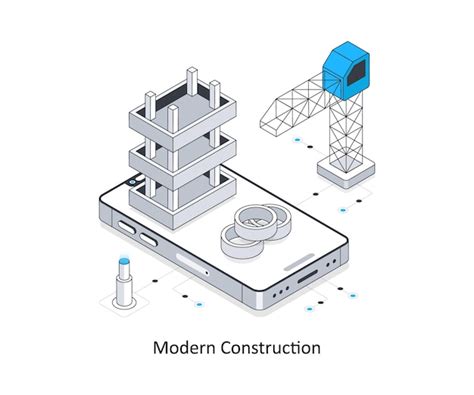 Premium Vector Modern Construction Isometric Stock Illustration Eps